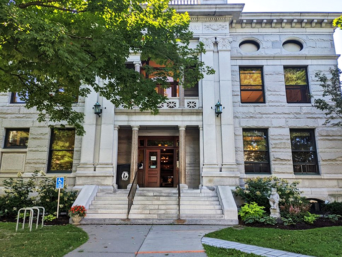 White columns, warm welcome! Inside, find a perfect blend of historic charm and 21st-century learning spaces.