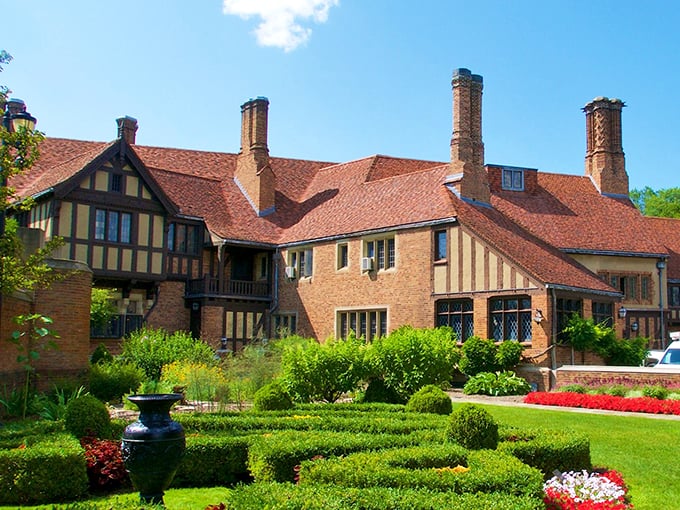Auto fortune meets architectural fantasy at Meadow Brook Hall. Warning: May cause sudden urges to speak in a British accent.
