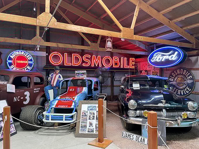 From fins to fenders, this automotive wonderland serves up more eye candy than a 1950s soda fountain on a Saturday night.