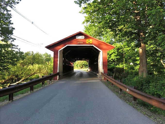 Bridge alert: Engage Instagram mode! This red-hot crossing is about to spice up your road trip album.