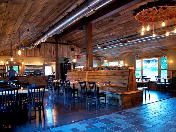 Pit stop perfection: The Bench's spacious patio is ideal for stretching your legs and filling your belly.