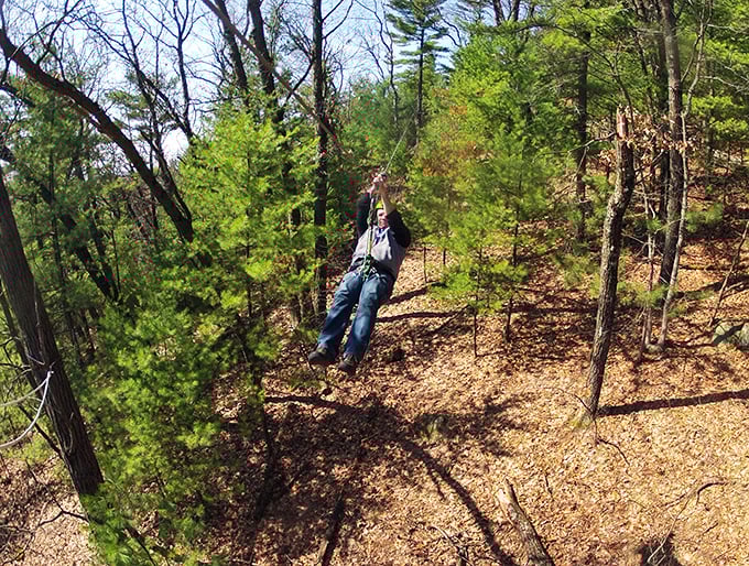 Ever wondered what it's like to be a flying superhero? This is probably it, minus the cape and plus a lot more giggling.