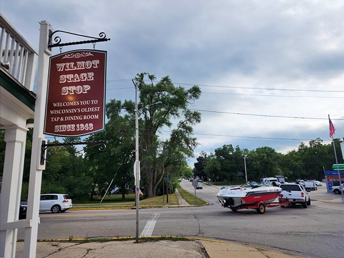 White clapboard, historic charm, and maybe a ghost from 1848? Wilmot Stage Stop: serving spirits in more ways than one!
