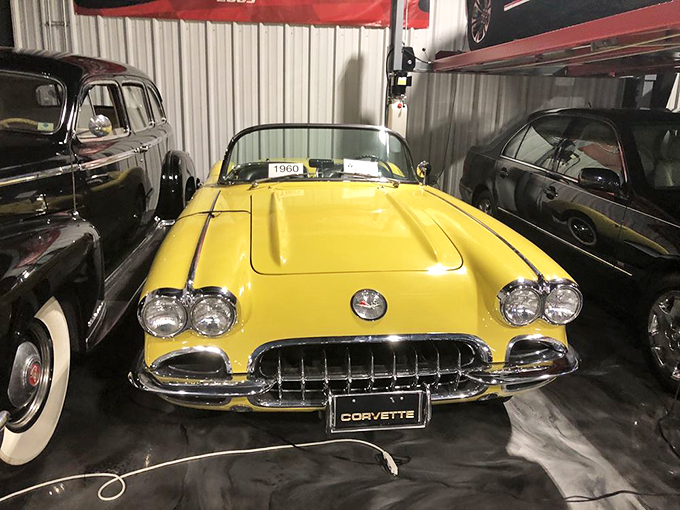 Sunshine on chrome! This canary yellow 1960 Corvette is the automotive equivalent of a summer day – bright, cheerful, and guaranteed to turn heads.