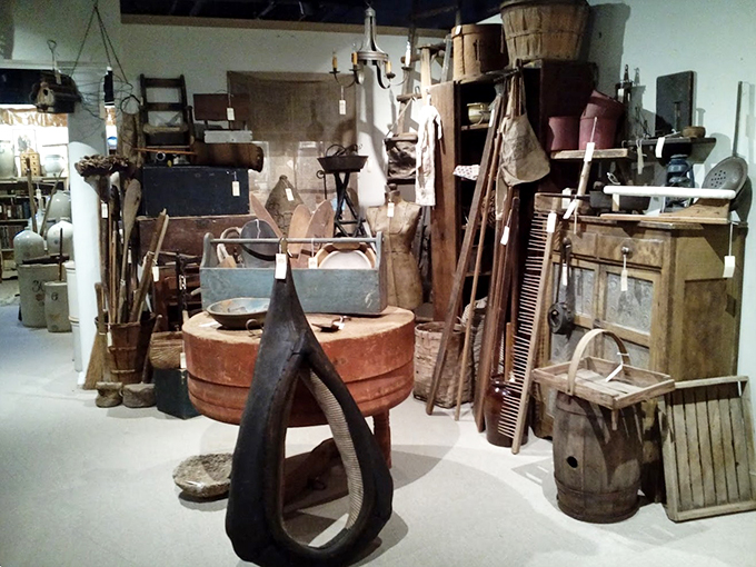 The tool corner: where modern DIY enthusiasts come to feel inadequate. These rusty beauties have probably built half of Illinois!