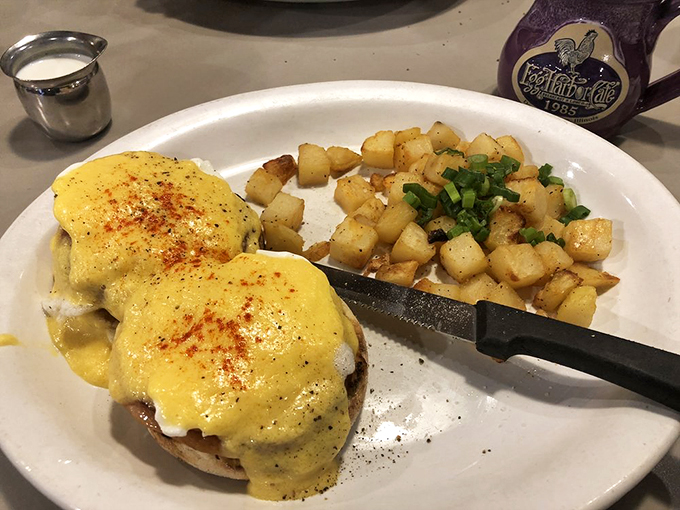 Eggs Benedict, Barrington-style! This dish is so pretty, it could be the cover model for "Breakfast Monthly" &ndash; if that were a thing.