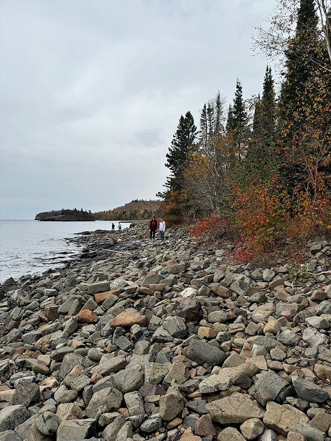Rocky shores and autumn hues&mdash;nature's way of saying, "Hey, I can do interior design too!"