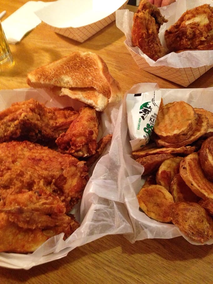 Broasted chicken so golden, it could be Minnesota's new state treasure. Paired with creamy mashed potatoes, it's comfort on a plate.