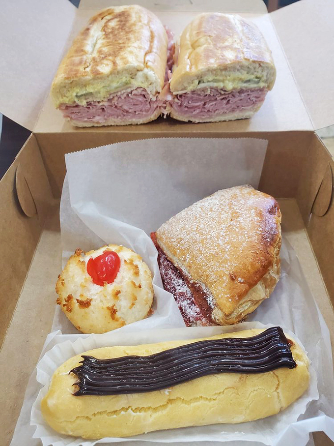 The ultimate Tampa trifecta: a Cuban sandwich that could unite nations, paired with pastries that'll make your taste buds do the cha-cha.