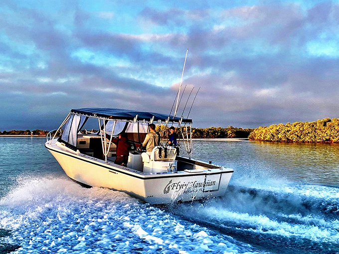 Reel adventure: Set sail for excitement on Englewood's waters. Whether you're after the big catch or just enjoying the ride, it's always a good day to be fishing!