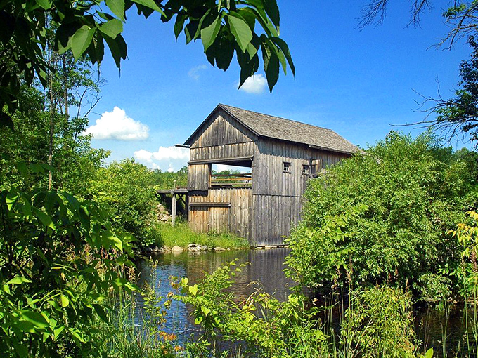 Water, wood, and wonder! This sawmill is a symphony of 19th-century ingenuity that'll make your electric saw feel downright futuristic.