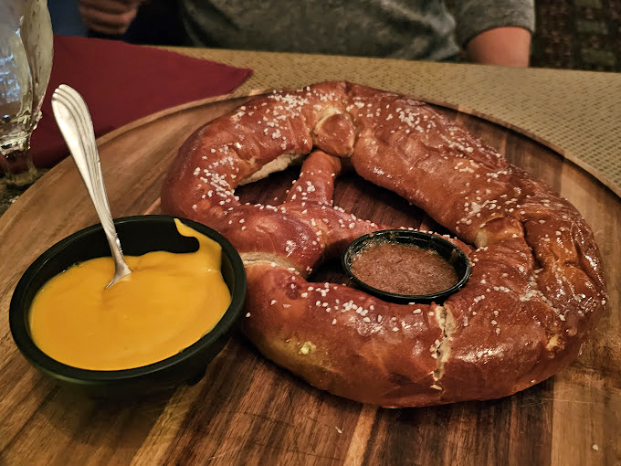 The pretzel that ate Milwaukee! This golden-brown beauty is big enough to use as a life preserver, but way more delicious.