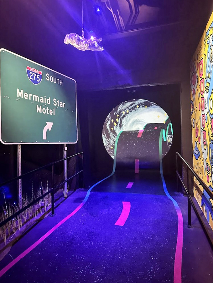 Road trip to the stars! This cosmic highway installation is like GPS for your imagination&mdash;next stop, the Milky Way!
