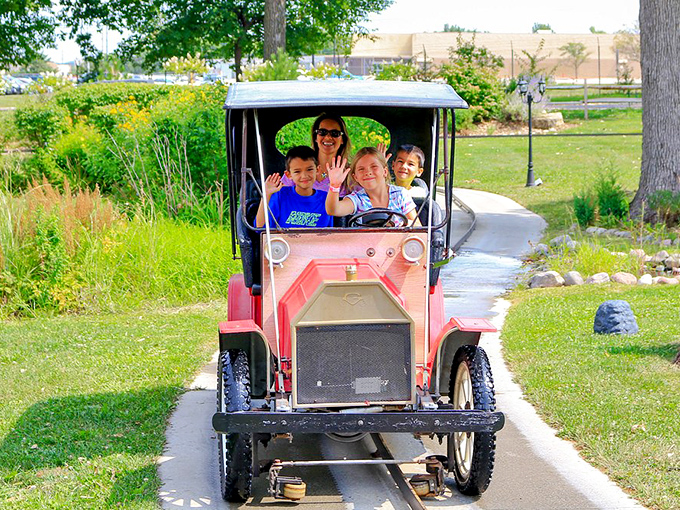 Cruising down memory lane in style. These antique cars are smoother than Elvis's dance moves.