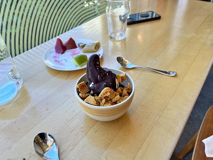 Soft serve that's anything but vanilla! This dessert is ready for its close-up, and trust me, you'll want to be in the picture too.