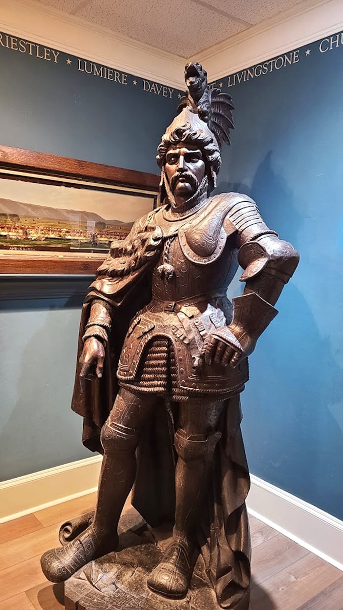 This guy looks like he's about to break into a Shakespearean monologue or lead a cavalry charge. Maybe both?