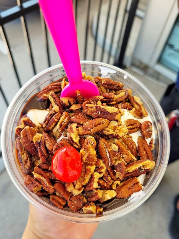 The Turtle Sundae: Where pecans, caramel, and custard perform a delicious ballet in your mouth. Bravo!