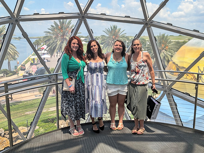 Ladies' day out just got a whole lot more surreal! These gals are living proof that art appreciation and fun in the sun make for a perfect Florida cocktail.