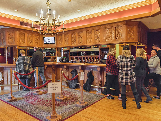Step right up, wine enthusiasts! This tasting bar is like Willy Wonka's Chocolate Factory for grown-ups - golden tickets not required.