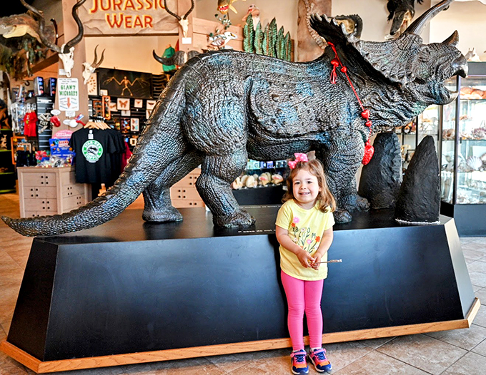"And on your left, you'll see a family experiencing 65 million years of history in about 65 minutes." Time travel, Florida-style!