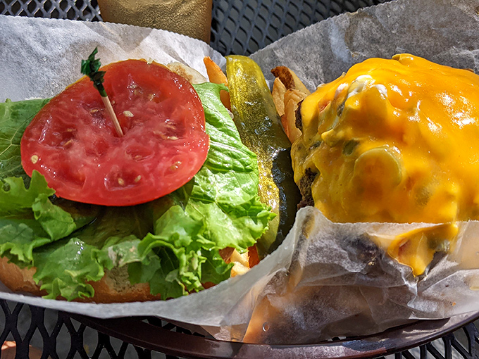 Cheese Louise! This burger is so perfectly melty, it could make a vegan question their life choices.
