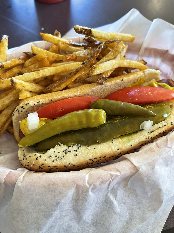 Chicago Dog, meet crispy fries. It's a match made in comfort food heaven! This duo is bringing Windy City flavor to the Wild West.