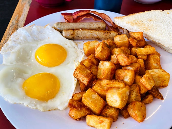 Eggs, bacon, and home fries, oh my! This classic breakfast plate is the Avengers of morning meals &ndash; a super team of flavors ready to save your day.