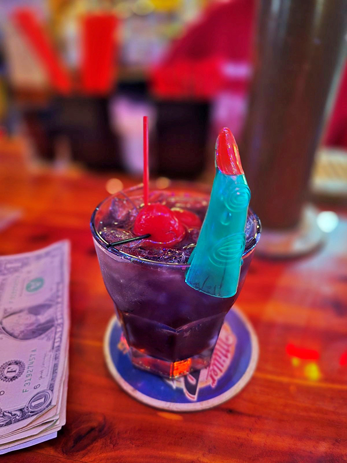 Is that a tiny ghost in your drink, or are you just happy to see me? This cocktail is eerily enticing.