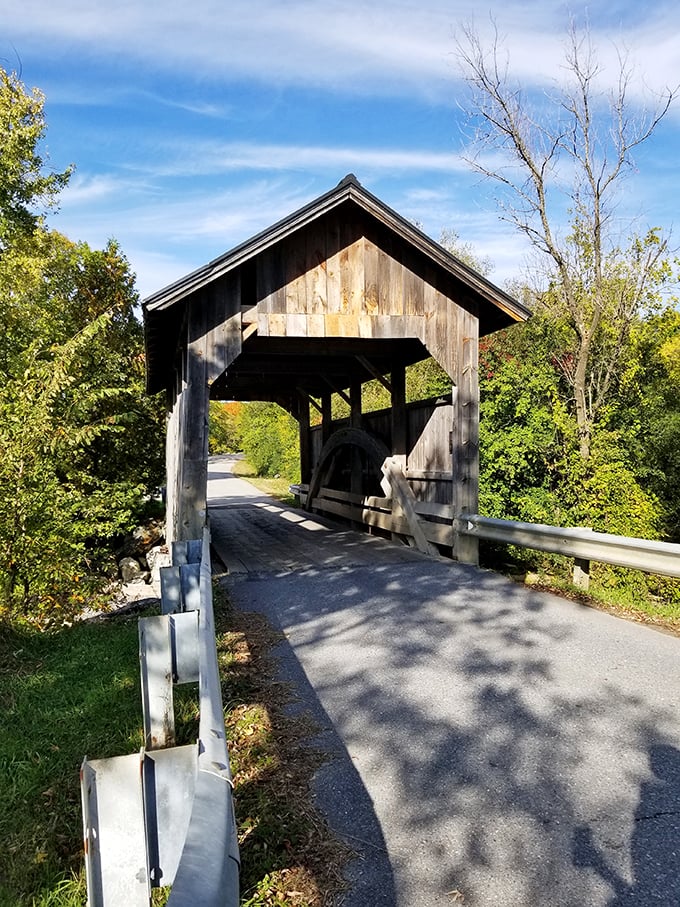 Step into Vermont's past with this charming covered bridge. It's like Instagram come to life, minus the filters.