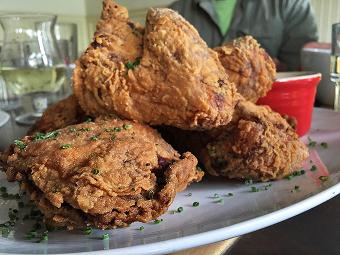 Finger-lickin' fantastic! This fried chicken is crunchier than your old vinyl records and juicier than the latest Hollywood gossip.
