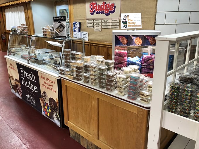 Fudge, glorious fudge! This counter is where chocolate dreams come true. Resistance is futile, so grab a slice (or three).