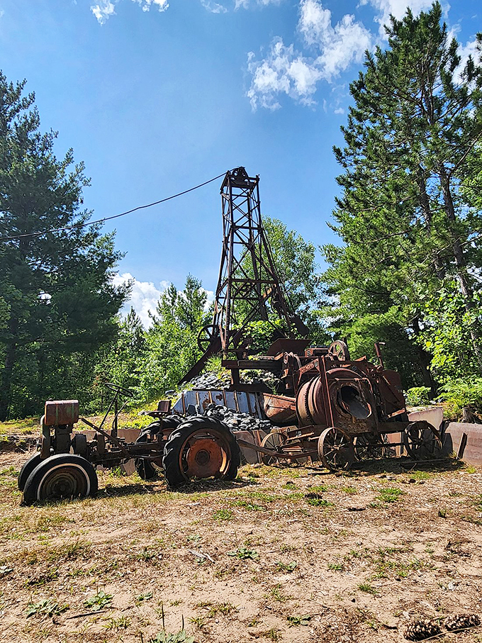 Rust never sleeps, but it sure knows how to party. This metal menagerie looks like the aftermath of a robot's wild night out.
