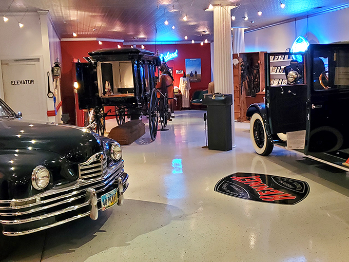 From horse-drawn elegance to motorized marvels, this lineup of hearses proves that even in death, we've always traveled in style. It's like a very somber car show!