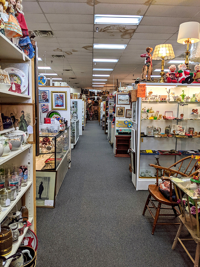 Down the rabbit hole we go! This aisle is a wonderland of vintage delights, where every turn reveals a new surprise.