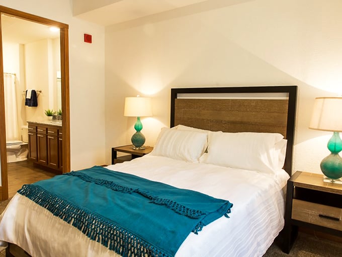 Sweet dreams are made of this! A bedroom fit for royalty, minus the "princess and the pea" mattress situation.