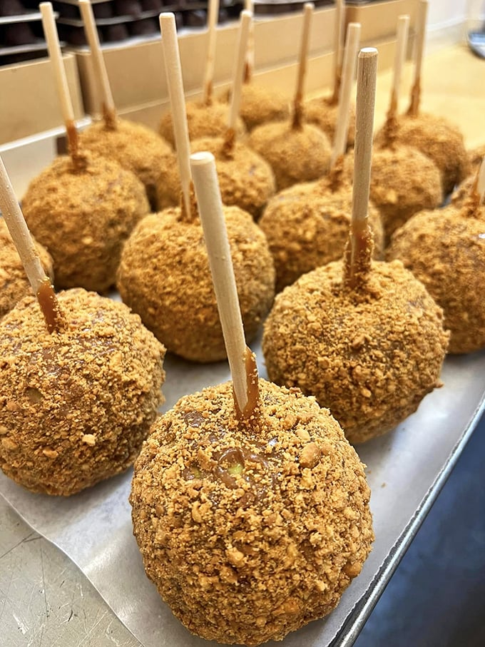 Caramel apples so good, they'll make Snow White think twice. These golden orbs of delight are the ultimate "apple a day" loophole.