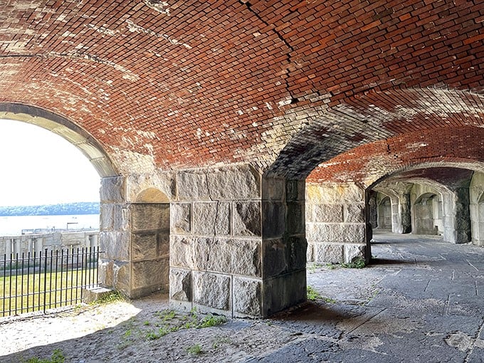 Beneath these brick arches, echoes of the past still linger. It's like walking through a time portal, minus the flux capacitor.