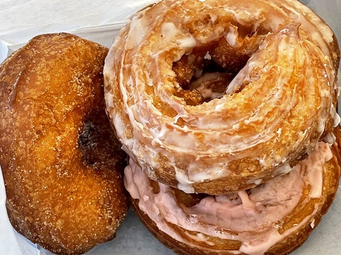 Holy dough-nuts! These crullers are so perfectly glazed, they could moonlight as modern art installations.