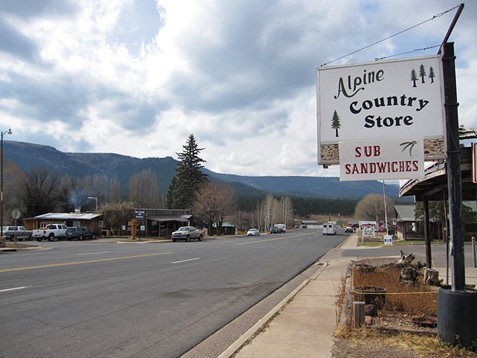 Main Street, Alpine: Where "rush hour" means three cars at the stop sign and everyone knows your name.