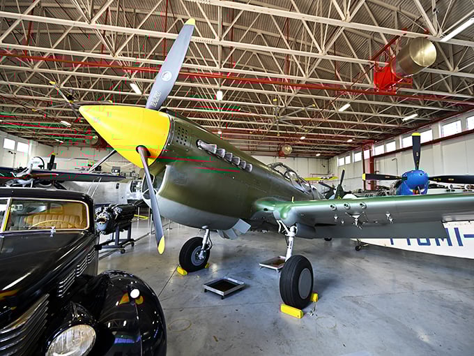 It's like Noah's Ark for airplanes in here! Two by two, they're lined up, each with a story more fascinating than the last.