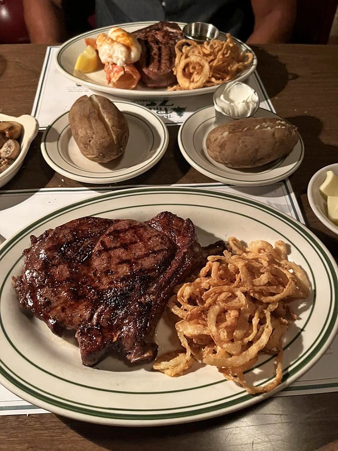 Who knew tomatoes could steal the show? The Pine Club's legendary stewed tomatoes are the unsung heroes of the plate, adding a tangy twist to your steak feast.