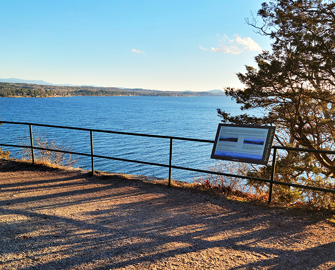 Mother Nature's widescreen TV: Tune in for breathtaking views of Lake Champlain, no remote required!
