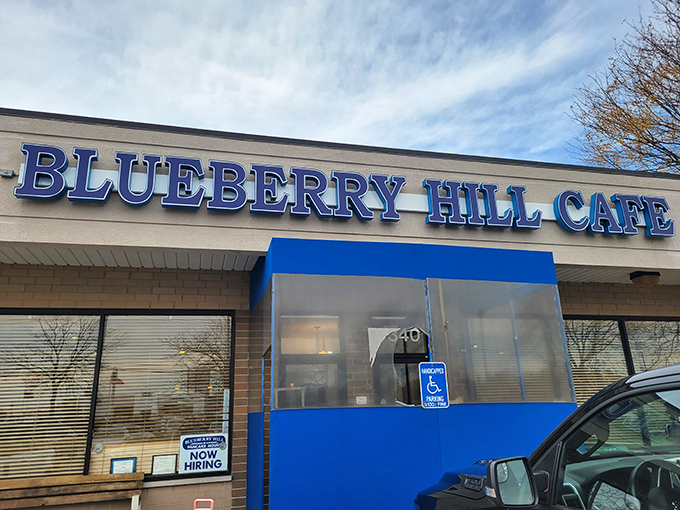 Blueberry Hill Breakfast Cafe: Blue never looked so appetizing! This place could make Violet Beauregarde jealous.