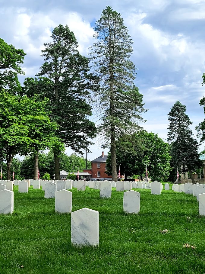 Camp Butler National Cemetery: Where heroes rest in perfect formation. It's a powerful sight that'll make even the toughest cookie crumble.