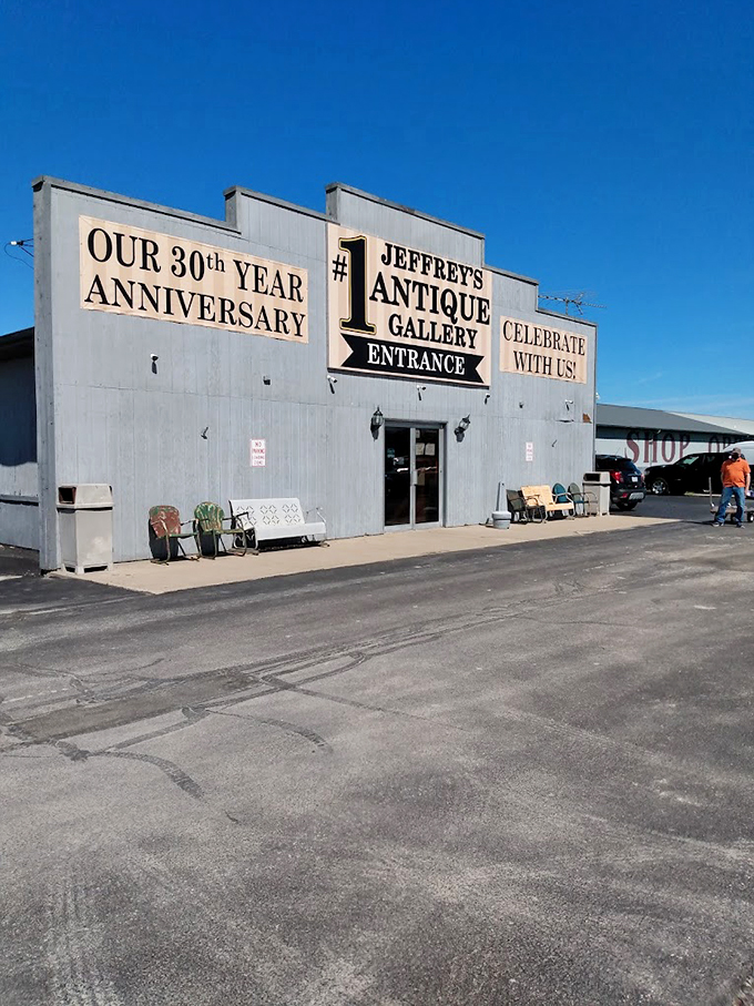 "Celebrating 30 years of antique awesomeness! It's like a birthday party where all the gifts are from the past."