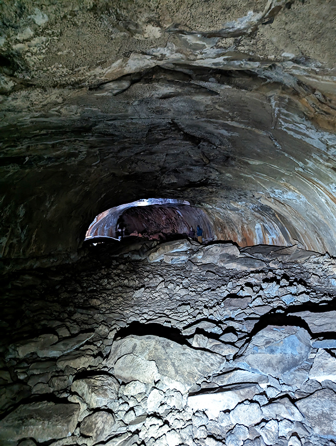 Welcome to nature's lava lamp! This tunnel is what happens when Mother Earth decides to get groovy.