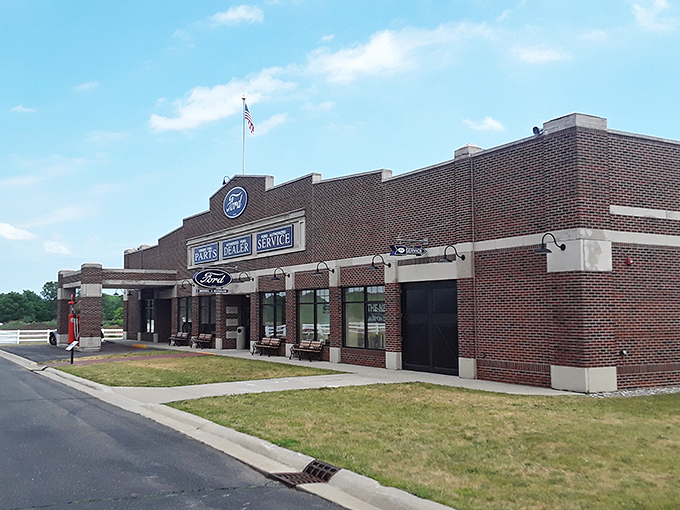 "Model A paradise! Henry's sequel to the Model T is ready for its close-up, Mr. DeMille."