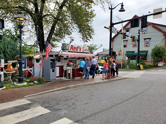 Red's Eats: The little red caboose of culinary delights! This iconic stand serves up lobster rolls worth waiting in line for.