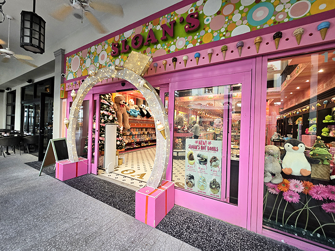 Sloan's: Where Willy Wonka meets Miami Vice. This pink paradise is dishing out desserts more colorful than a Florida sunset.