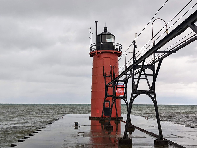 Road trip oasis: South Haven's shores, where highway stress melts into Lake Michigan.